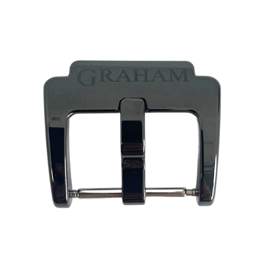BKF202C - BLACK CERAMIC PIN BUCKLE - GRAHAM WATCHES